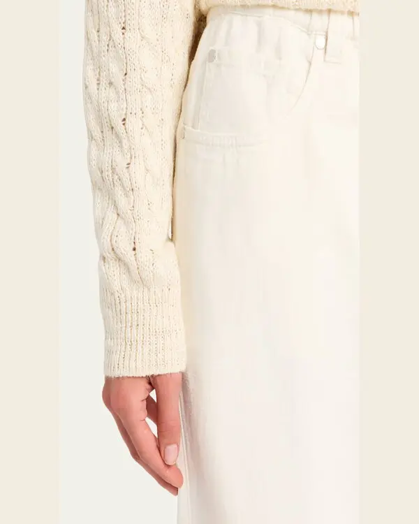 Brunello Cucinelli Dyed Cotton-linen Wide-leg Pants