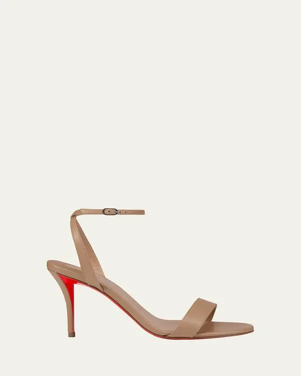 CHRISTIAN LOUBOUTIN 80mm Miss Z Leather Sandals - Blush