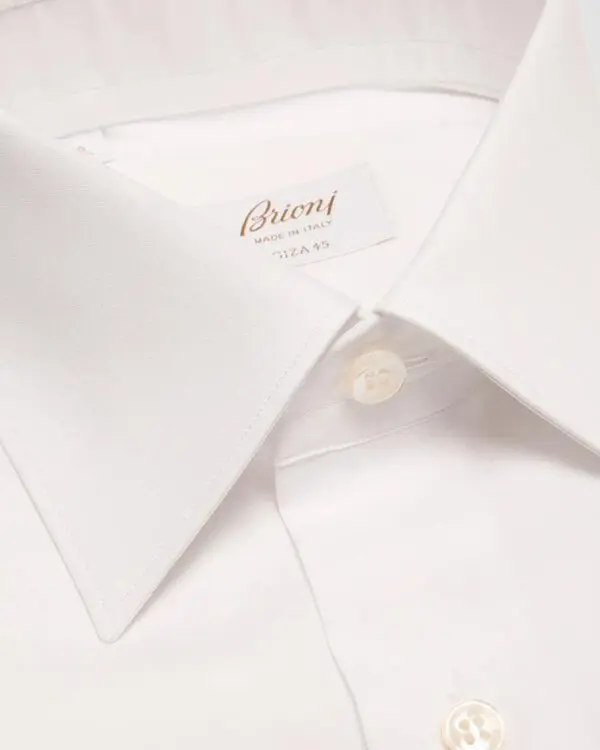 Brioni Apos;s Brew Giza 45 Cotton Twill Dress Shirt - White