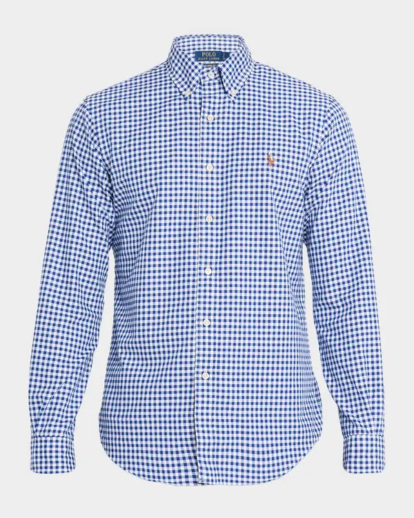 Polo Ralph Lauren Classic-fit Gingham Oxford Button-down Shirt - Blue/white