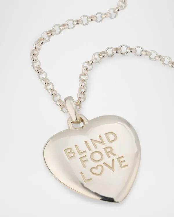 Gucci Blind For Love Sterling Pendant Necklace - Silver