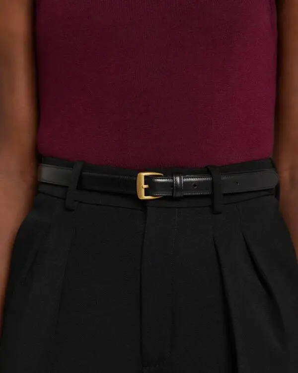 Saint Laurent Thin Leather Belt