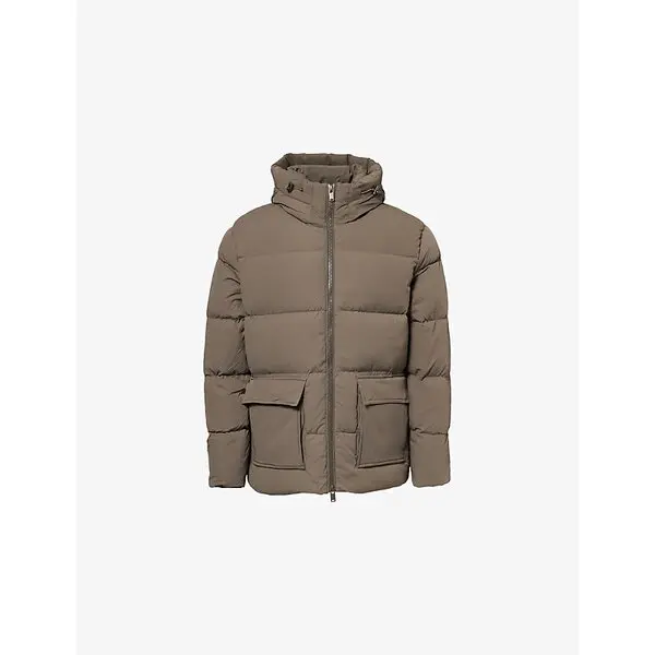 ARNE Hooded Short Puffer Parka - Olive
