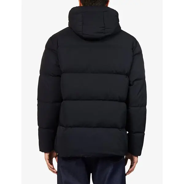 ARNE Hooded Short Puffer Parka - Black