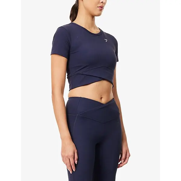 GYMSHARK Cross-over Cropped Top