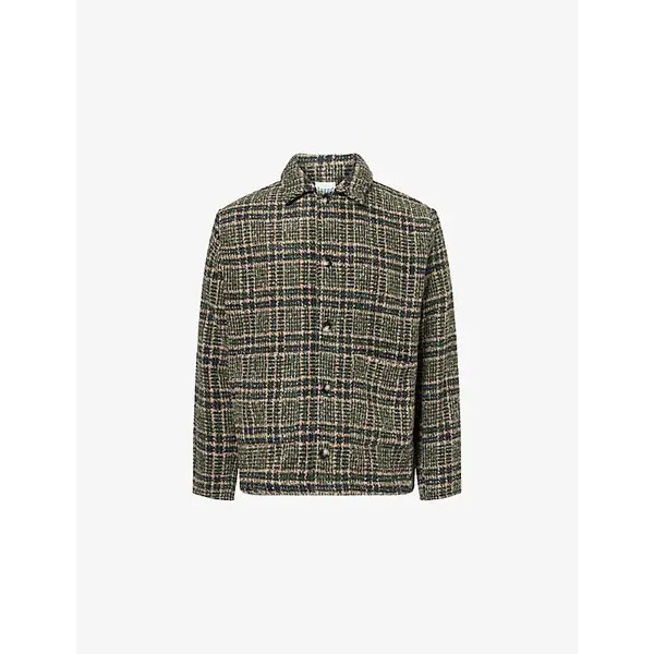 BOUND Yosemite Checked Wool Blend Overshirt