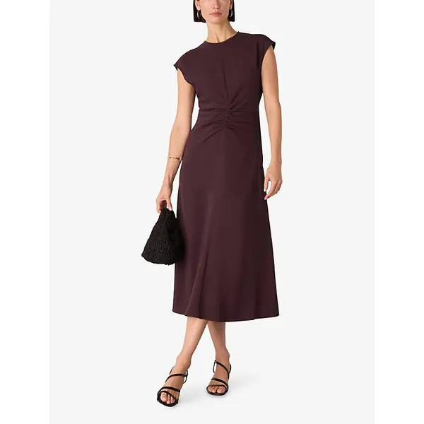slim fit dress slacks mili an deni 100% cotton gathered maxi flare skirt main image 0