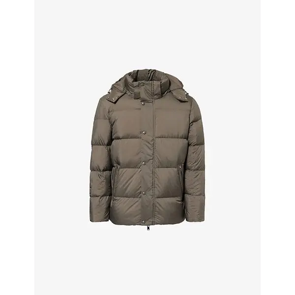 ARNE Detachable-hood Padded Short Jacket - Olive