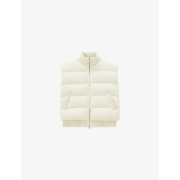 JOSEPH Quilted Ribbed Wool-knit Down Gilet
