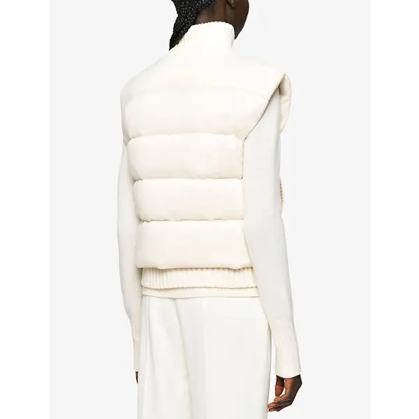 JOSEPH Quilted Ribbed Wool-knit Down Gilet