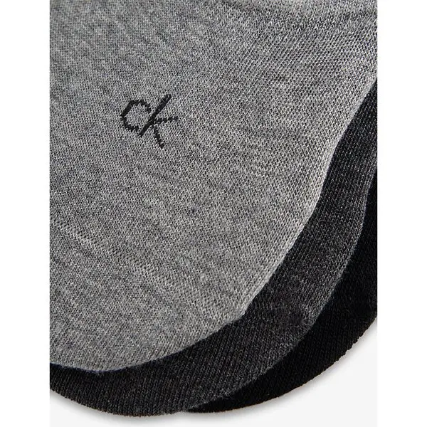 Calvin Klein No-show Socks Pack Of 3 - Grey Melange