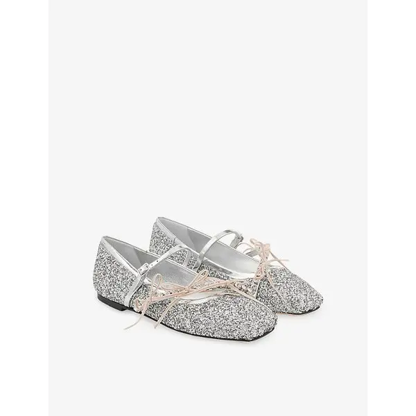 JIMMY CHOO Loli Ballerina Leather Flats