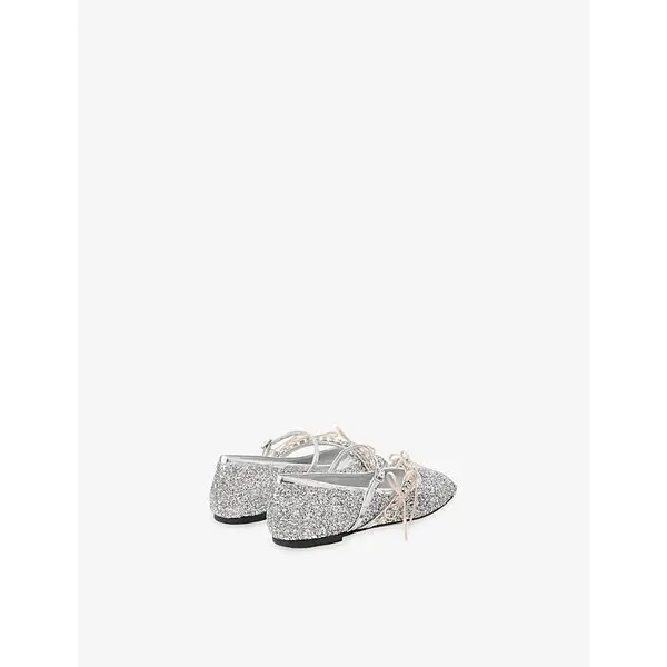 JIMMY CHOO Loli Ballerina Leather Flats