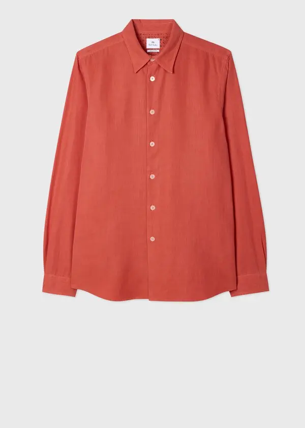 Paul Smith Coral Lyocell-cotton Shirt