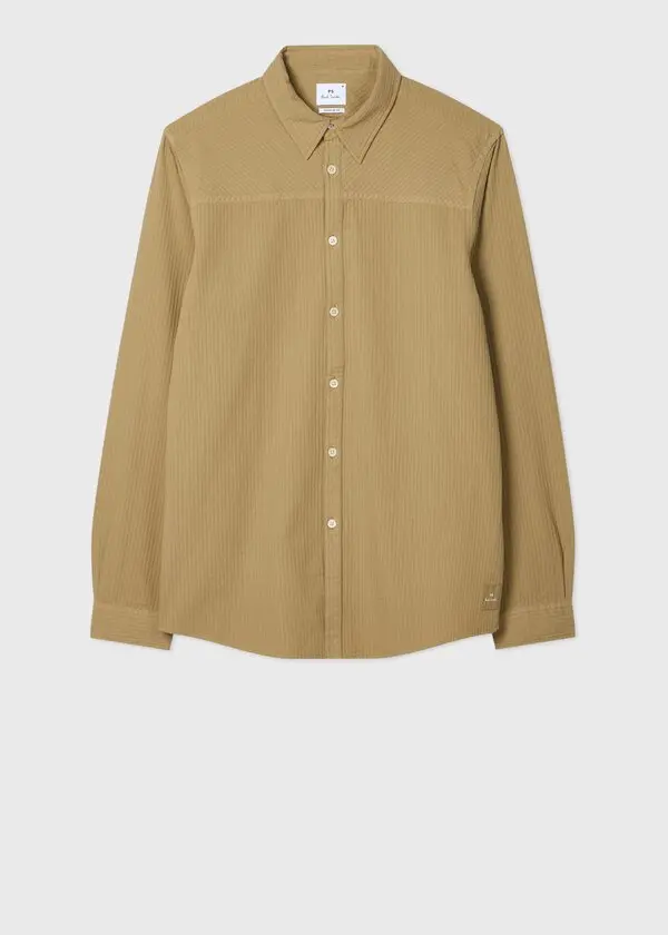 Paul Smith Tan Textured-cotton Shirt