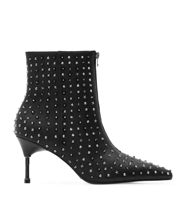 ALLSAINTS Leather Studded Heeled Boots