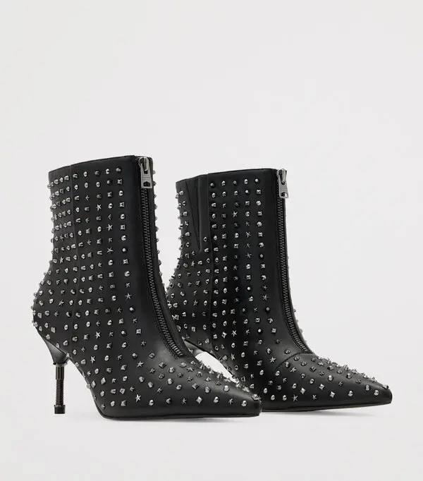 ALLSAINTS Leather Studded Heeled Boots
