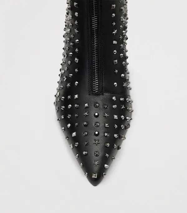 ALLSAINTS Leather Studded Heeled Boots