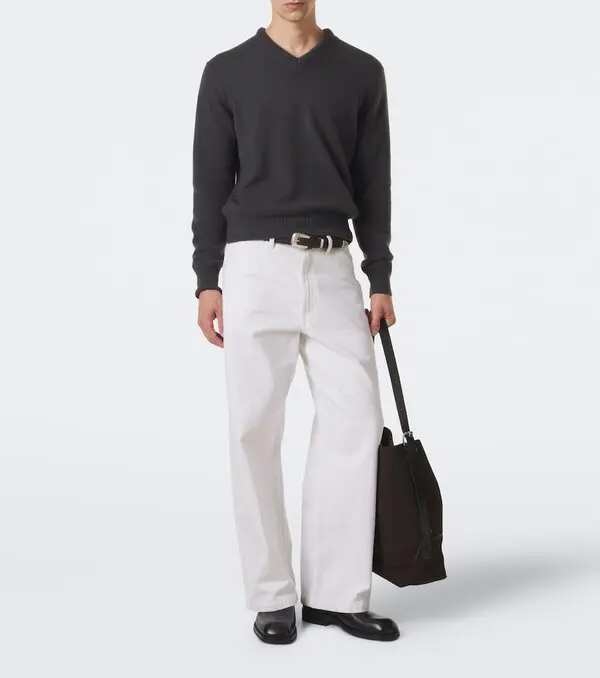 LEMAIRE Leather Slip-on Shoes - Black