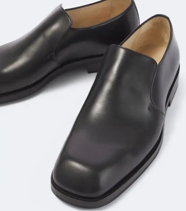 LEMAIRE Leather Slip-on Shoes - Black
