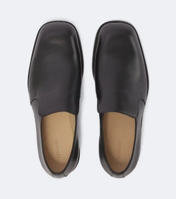 LEMAIRE Leather Slip-on Shoes - Black