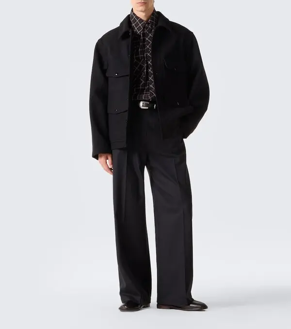 LEMAIRE Leather Slip-on Shoes - Black