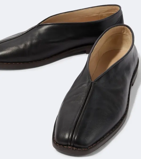 LEMAIRE Leather Slip-on Shoes - Black