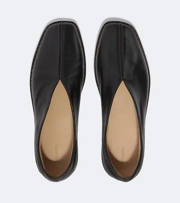 LEMAIRE Leather Slip-on Shoes - Black