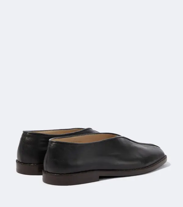 LEMAIRE Leather Slip-on Shoes - Black