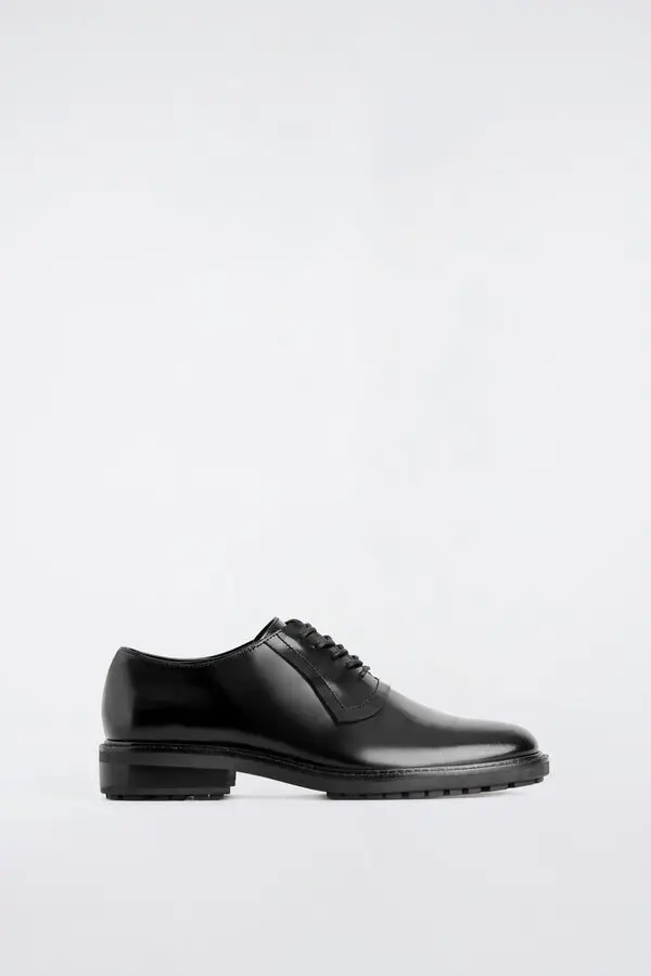 Cos Leather Oxford Shoes With Chunky Tread Soles