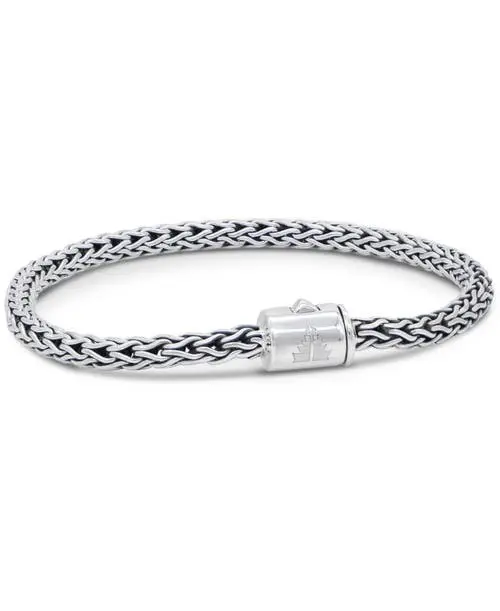 DEVATA Dragon Bone 4mm Chain Bracelet - Silver