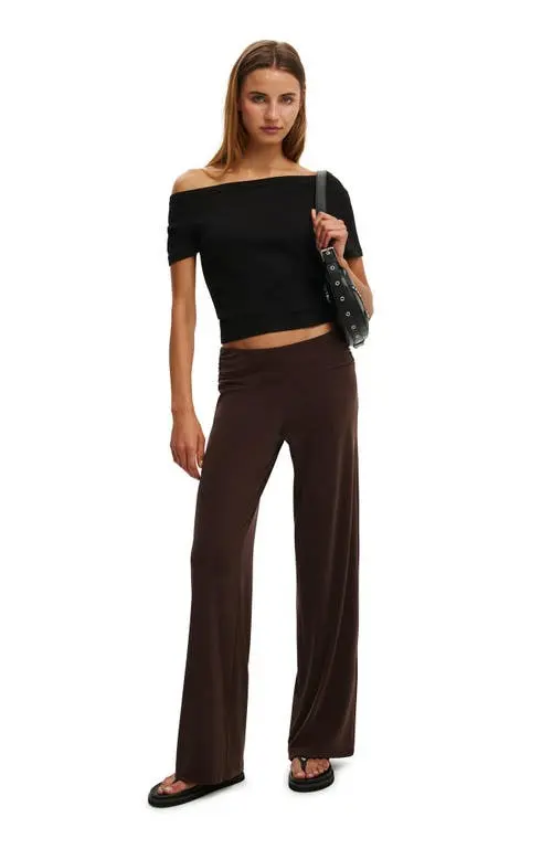 COTTON ON Relaxed Leg Pant - Dark Oak