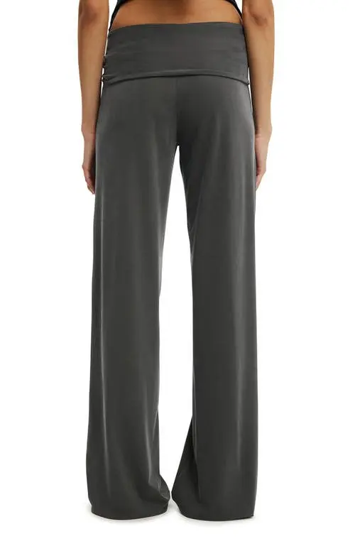 COTTON ON Relaxed Leg Tie Pants - Charcoal