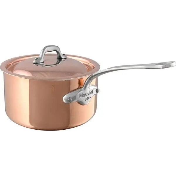 MAUVIEL M'heritage M'150s 1.9 Qt. Saucepan & Lid Cast Stainless Handle - Copper