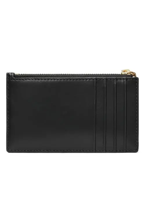 Tory Burch Kira Charm Diamond Quilted Leather Zip Card Case
