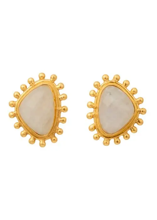 Sylvia Toledano Dots Stud Earrings - Moonstone