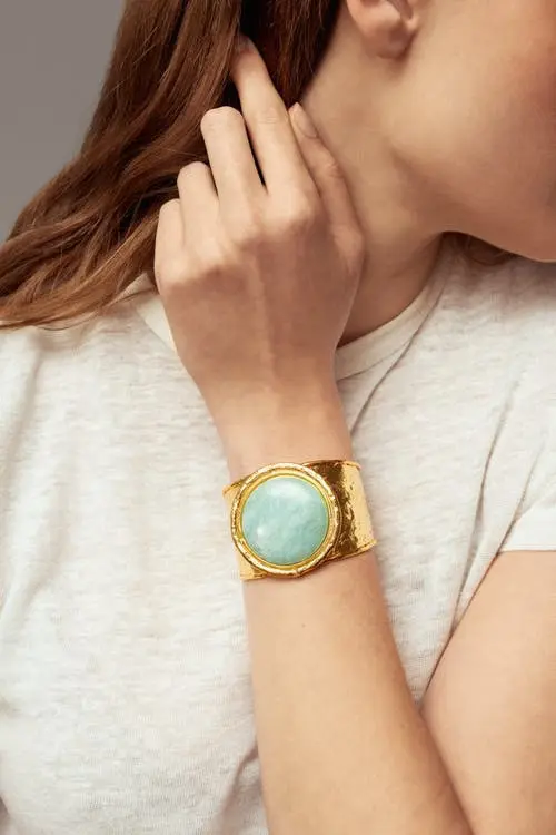 Sylvia Toledano Sphere Cuff With - Amazonite