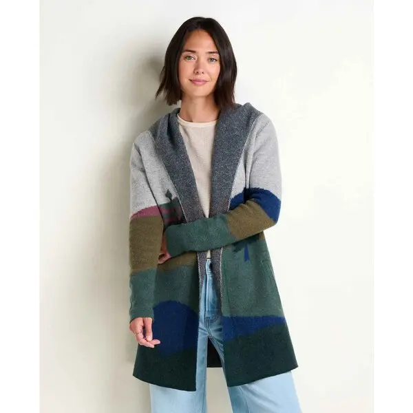 TOAD & CO Merino Heartfelt Hoodie - Pelican Pattern