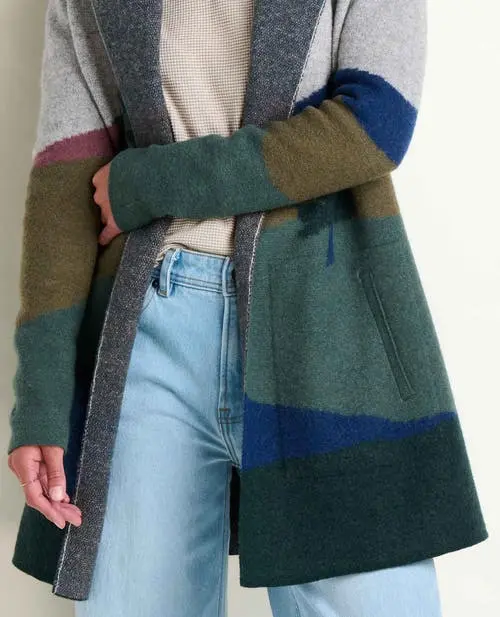 TOAD & CO Merino Heartfelt Hoodie - Pelican Pattern