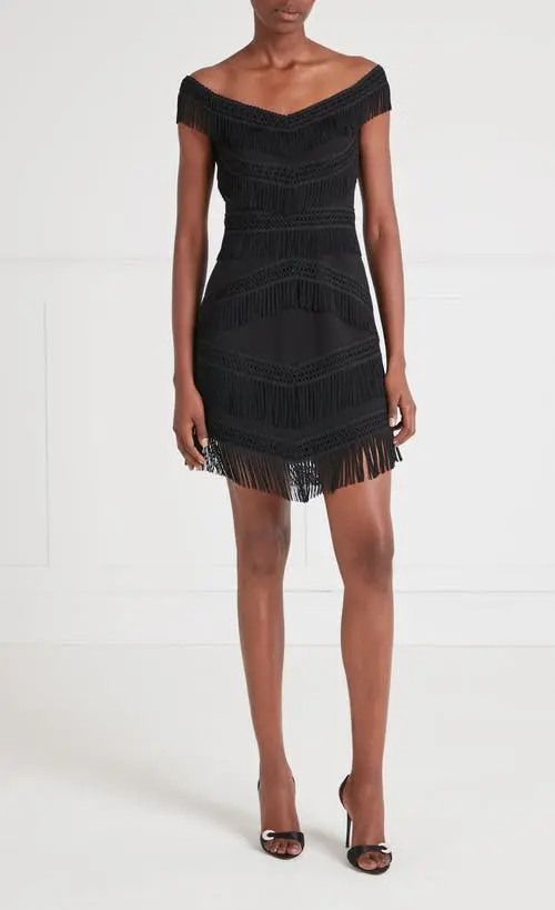TEMPERLEY LONDON Fringe Mini Dress