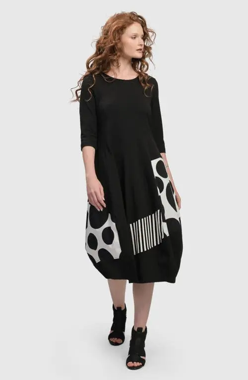 Alembika Broadway Cocoon Midi Dress - Mono