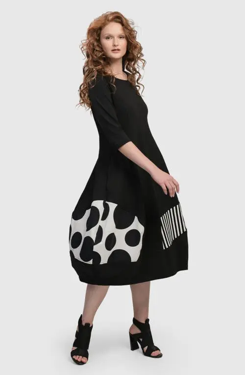 Alembika Broadway Cocoon Midi Dress - Mono