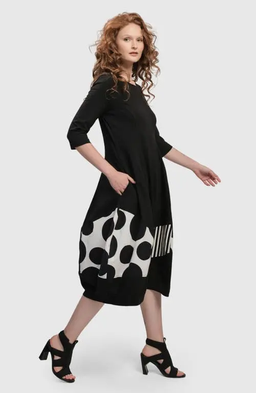 Alembika Broadway Cocoon Midi Dress - Mono