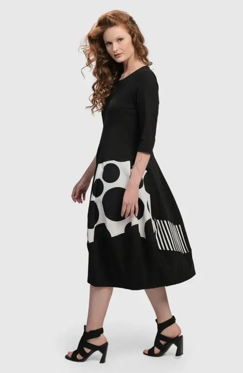 Alembika Broadway Cocoon Midi Dress - Mono