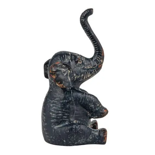 STORIED HOME Pewter Elephant Ring Holder