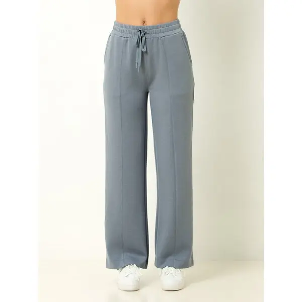 SINGLE STITCH Ultra Soft Wide-leg Pant - Slate Blue