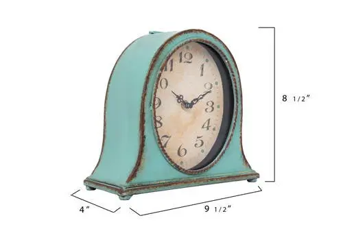 STORIED HOME Decorative Metal Mantel Clock