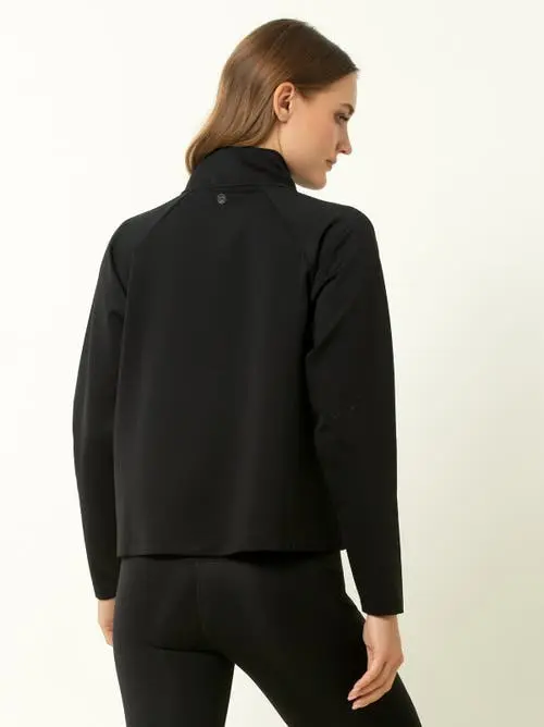 SINGLE STITCH Performance 1/4 Zip Pullover - Black