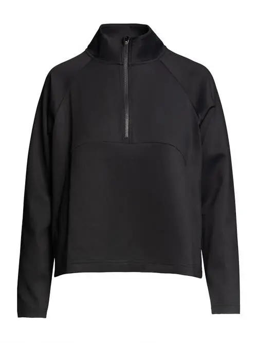 SINGLE STITCH Performance 1/4 Zip Pullover - Black