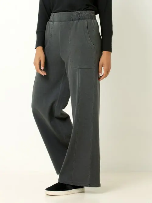 SINGLE STITCH Oversized Wide Leg Pant - Faded Black